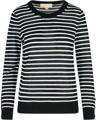 Michael Kors Femme, Pulls, Noir, Taille: 38 FR Maille Ras du Cou