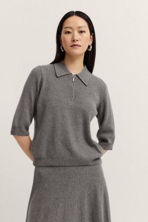 Bugatti Poloshirt mit Rei&szlig;verschluss & Hemdkragen