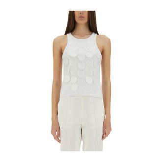 Msgm Msgm - Hauts sans manches - Femme - Tops - Blanc - Taille: 36 FR
