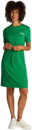 Tommy Hilfiger Damen T-Shirt Kleid mit Taillengürtel, Grün (Radiant Green), L