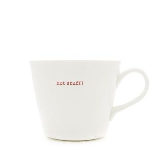 Keith Brymer Jones Word Range Hot Stuff. Bucket-Tasse, 0,35 l, Wei&szlig;