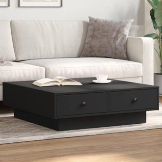 vidaXL Table basse Noir 90x90x28 cm Agglom&eacute;r&eacute; - Vidaxl