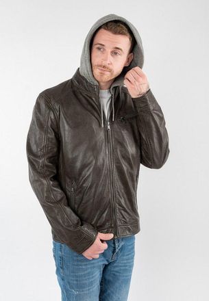 Mauritius Lederjacke MMBarlo mit abnehmbarer Kapuze