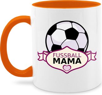 Shirtracer Tasse Tassen 325ml - Fußball Mama - 325 ml - Orange - muttertagstasse mum soccer mom teetasse moms cup mütter fussballmama kaffeetasse geschenke für m