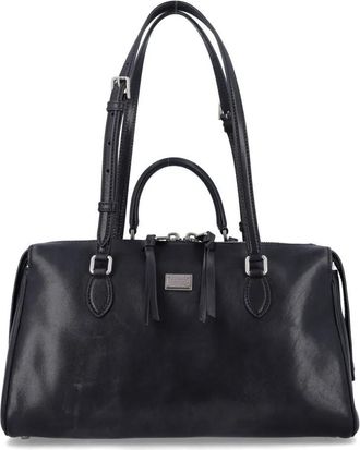 Dolce & Gabbana Hobo Bags - Vittoria Black Calfskin Bag - Gr. unisize - in Schwarz - f&uuml;r Damen