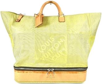 Louis Vuitton unisex, Pre-owned, Jaune, Taille: ONE Size Sac Week-end en Tissu Pre-owned