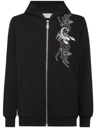 Philipp Plein Kapuzenjacke mit Skorpion - Schwarz