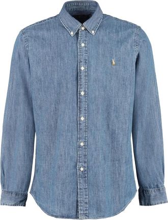 Ralph Lauren Homme, Chemises, Bleu, Taille: XL Chemise en denim coupe sur mesure