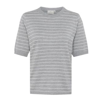 Kaffe KAlizza Striped Knit - Femme - Tops - Gris - Taille: 40 FR