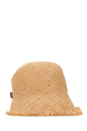 Prada Hat Raffia Baseball Cap - Beige