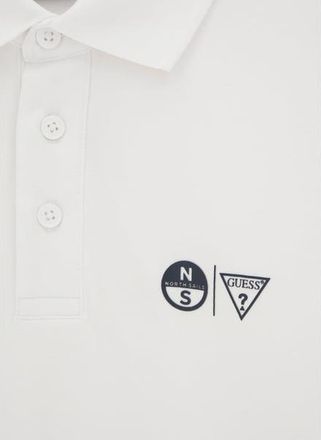 Guess Polo uni en coton m&eacute;lang&eacute;