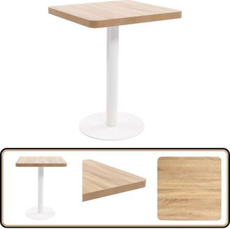 vidaXL Bistrotisch Hellbraun 60x60 cm mdf - Esstisch - Bistrotisch - Kleiner Tisch - Wohnzimmertisch - Hellbrauner Tisch