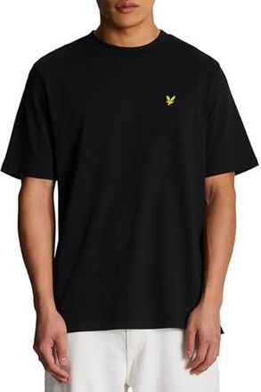 Lyle & Scott &Uuml;bergro&szlig;es Baumwoll-t-Shirt mit Rundhalsausschnitt, Z865 Jet Black, S Hommes
