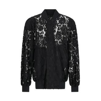 Federica Tosi Floral Lace Bomber - - Blouses & Shirts - Damen - Schwarzk - XS