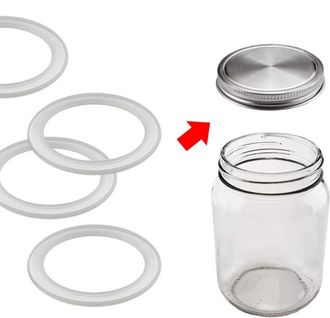 Generic Silikon-Dichtungen - Einmachgl&auml;ser-Dichtungen, 10 St&uuml;ck Silikon-Dichtungsringe | Silikon-Dichtungsringe luftdicht f&uuml;r Einmachgl&auml;ser mit regelm&auml;&szlig;iger u