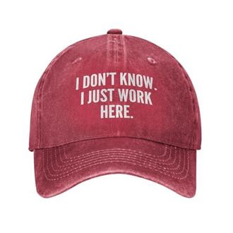 Generic Je Ne Sais Pas, Je Travaille Juste Ici. Unisexe Casquette Trucker Athl&eacute;tique Trucker Caps Anti-Soleil Hip-Hop Cap pour Ext&eacute;rieur Toutes Les Saisons Te
