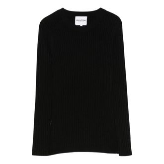 Kujten Bibi Rippstrick-Pullover - - Knitwear - Damen - Schwarzk - L