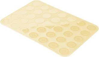 Zenker Macarons-Backmatte Patisserie, Perfekt f&uuml;r kleine Kekse und Coockies, Silikon-Backform (Farbe: Creme), Menge: 1 St&uuml;ck, Braun