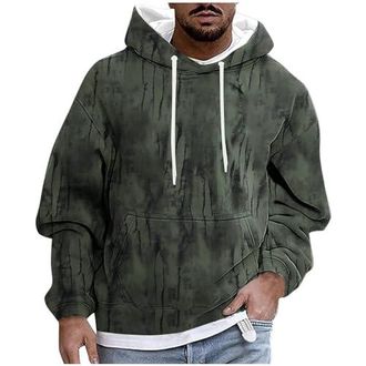 Generic Sweat &agrave; capuche pour homme - Manches longues - Cordon de serrage - Veste &agrave; capuche confortable - Sweat doux - T-shirt dext&eacute;rieur - Coupe ample - Stree