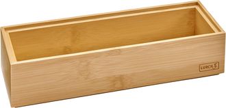 Lurch 10773 Organizer-System Box Einsatz für Schubladen und Aufbewahrungsbox Bambus 7x21cm