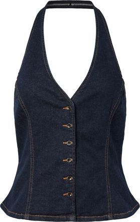 Pieces Pcdaisy Halterneck Denim Top Bc
