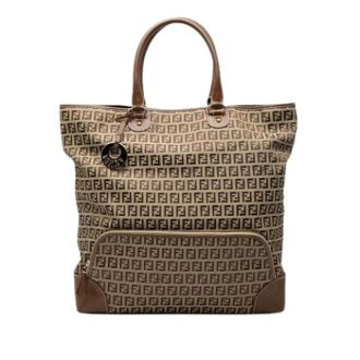 Fendi Sac cabas en toile Pre-owned - Femme - Pre-owned - Brun - Taille: ONE Size