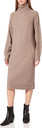 Pieces Damen Pcfuna Ls Turtleneck Knit Dress Bc, Falcon, XS