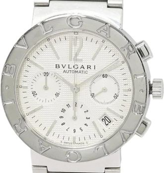 Bulgari Montre Pre-owned en acier inoxydable - Homme - Pre-owned - Gris - Taille: ONE Size