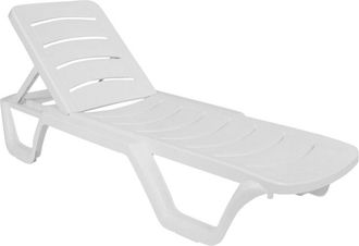 Clp 4er Set Sonnenliege Bahama weiß