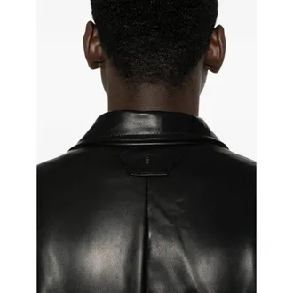 Salvatore Santoro Sheepskin Leather Coat - Black