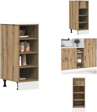 vidaXL Unterschrank Artisan-Eiche 30x44,5x81,5 cm Holzwerkstoff - Unterschrank - Unterschr&auml;nke - K&uuml;chenschrank - K&uuml;chenm&ouml;bel