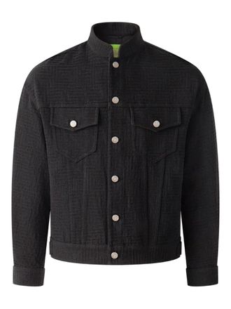 Shanghai Tang veste texturée en jean - Noir