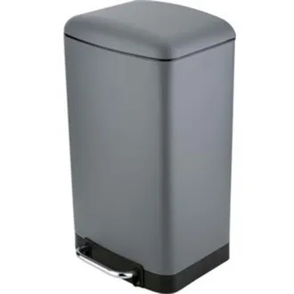 PEGANE Pegane - Poubelle rectangulaire &agrave; p&eacute;dale coloris anthracite - 30 Litres