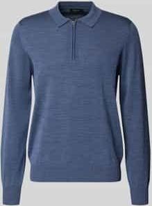 Maerz Strickpullover aus Schurwolle mit Polokragen