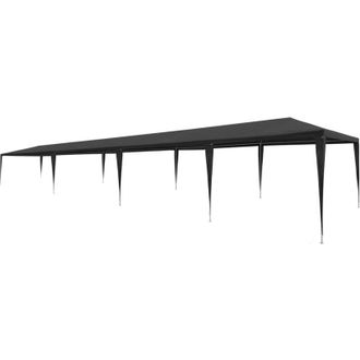 vidaXL Tente de r&eacute;ception Barnum, Chapiteau de jardin 3x12 m PE Anthracite vidaXL