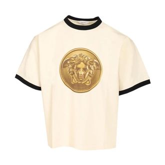 Versace Rundhals-T-Shirt - - Tops - Herren - Wei&szlig; - XL
