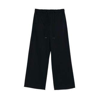 Max Mara Femme, Pantalons, Bleu, Taille: 42 FR Pantalon Bleu Marine &agrave; Cordon de Serrage