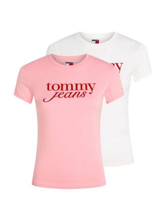 Tommy Jeans T-Shirt TJW 2PACK ESSENTIAL LOGO TEE (Packung, 2-tlg) mit Logodruck