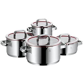 WMF 07 6004 6380 Set Cuisson 4 Pi&egrave;ces Function 4: 1 Faitout Bas 20 cm + 3 Faitouts Hauts 16 / 20 / 24 cm