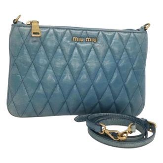 Miu Miu Pre-owned Cuir sacs-ports-paule - Femme - Pre-owned - Bleu - Taille: ONE Size