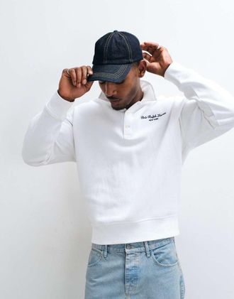 Polo Ralph Lauren sweat-shirt &agrave; enfiler blanc