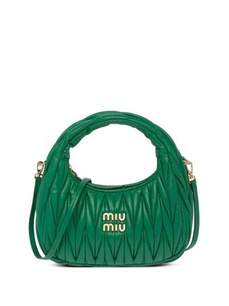 Miu Miu Mini Wander Schultertasche - Gr&uuml;n