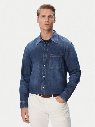 Tommy Jeans Jeanshemd DM0DM23390 Blau Regular Fit