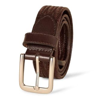 Amazon Essentials Ceinture en Tissu Extensible Tubulaire Homme, Brun, 85