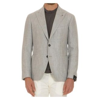 Tagliatore Italienische Slim Fit Einreiher-Jacke - - Jackets - Herren - Grau - XL