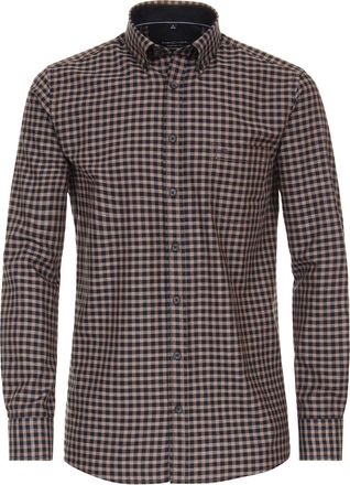 Casamoda Comfort Fit - Herren Flanell Freizeithemd (434153400), Gr&ouml;&szlig;e:M, Farbe:Braun (200)