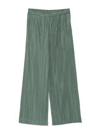Pleats Please Issey Miyake Pantalons D&eacute;contract&eacute;s - Vert