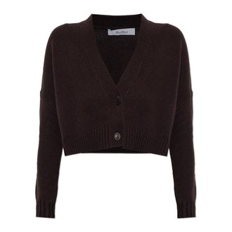 Max Mara Cardigan Platani en Laine - Femme - Pulls - Brun - Taille: 36 FR
