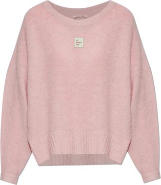 American Vintage Femme, Pulls, Rose, Taille: 42 FR Pull avec &eacute;cusson