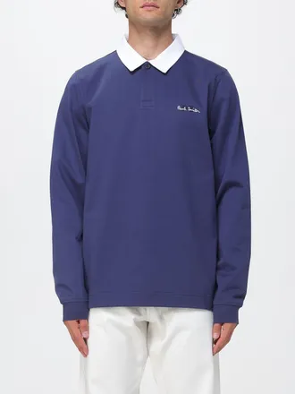 Paul Smith Polo &agrave; manches longues en coton biologique avec logo contrastant